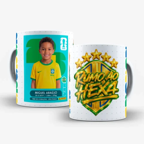 Arte Para Caneca Figurinha Copa do Mundo 2026 Rumo ao Hexa - Arquivo ...